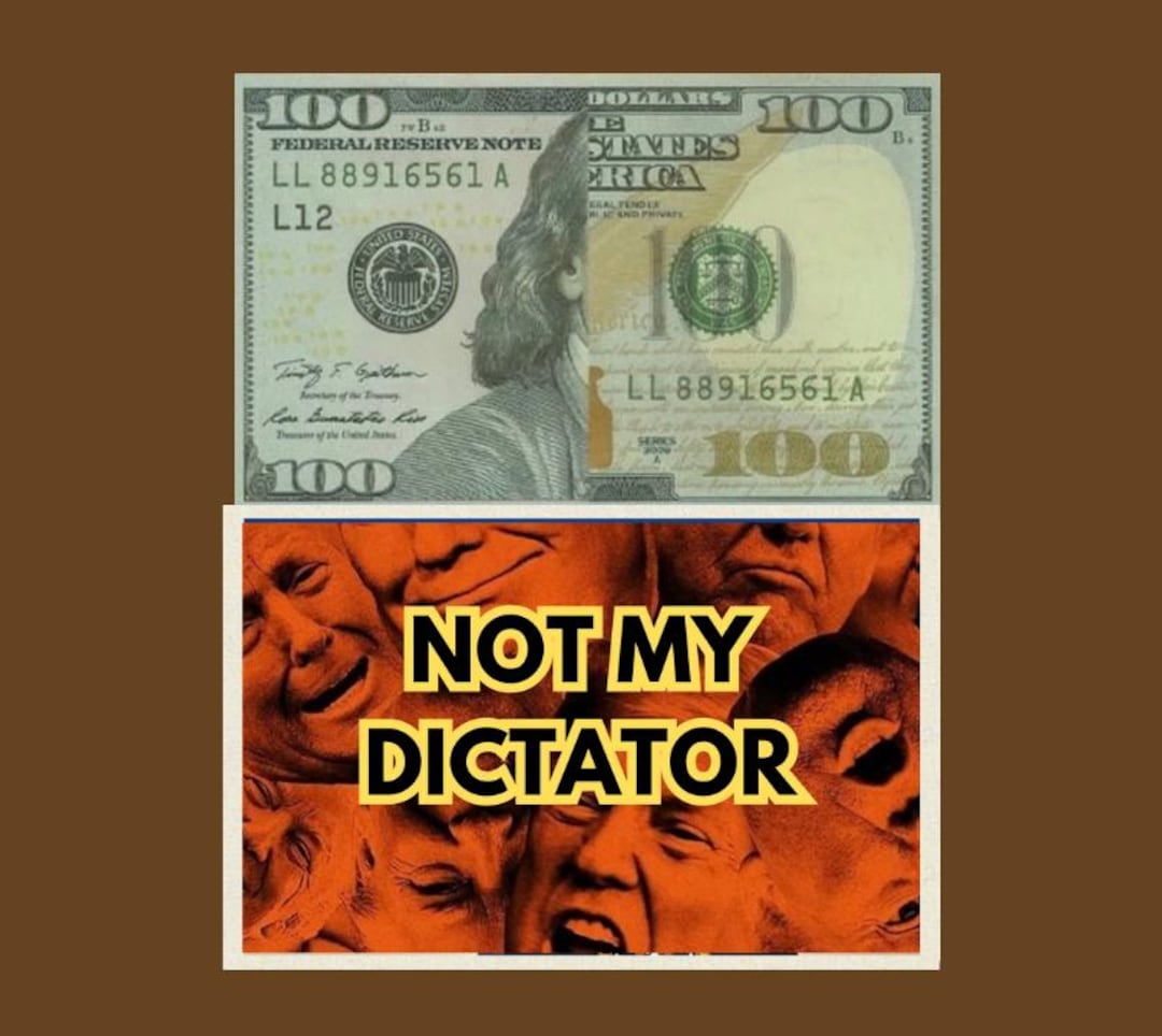 Anti-trump Prank Drop Cards: Not My Dictator, Set of 10 - Etsy