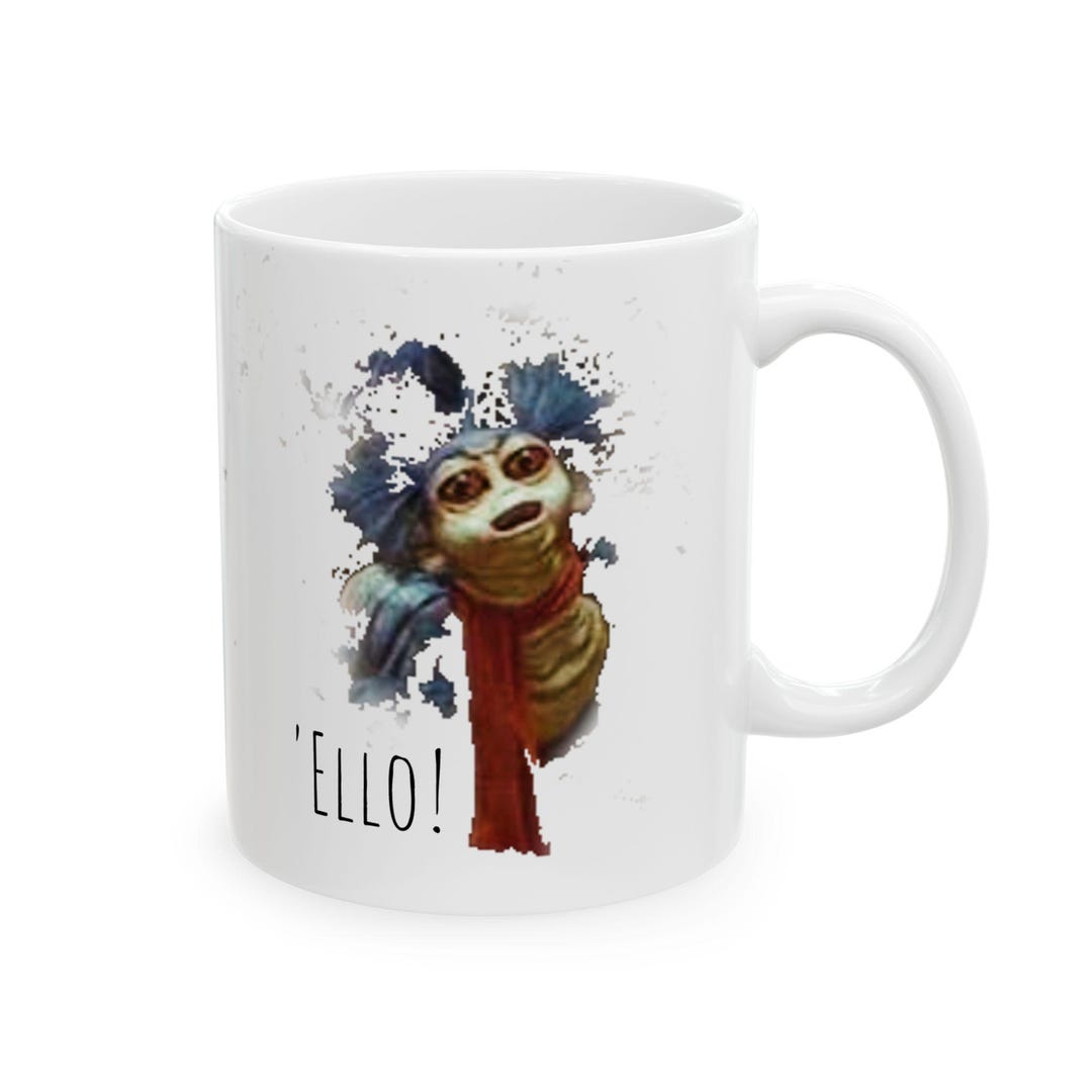 Labyrinth Inspired Worm - 'ello! Mug 11 Oz. - Etsy