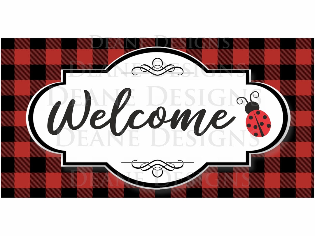 Welcome Ladybug Wreath Sign, Ladybird Wreat Sign, Lady Bird Theme ...