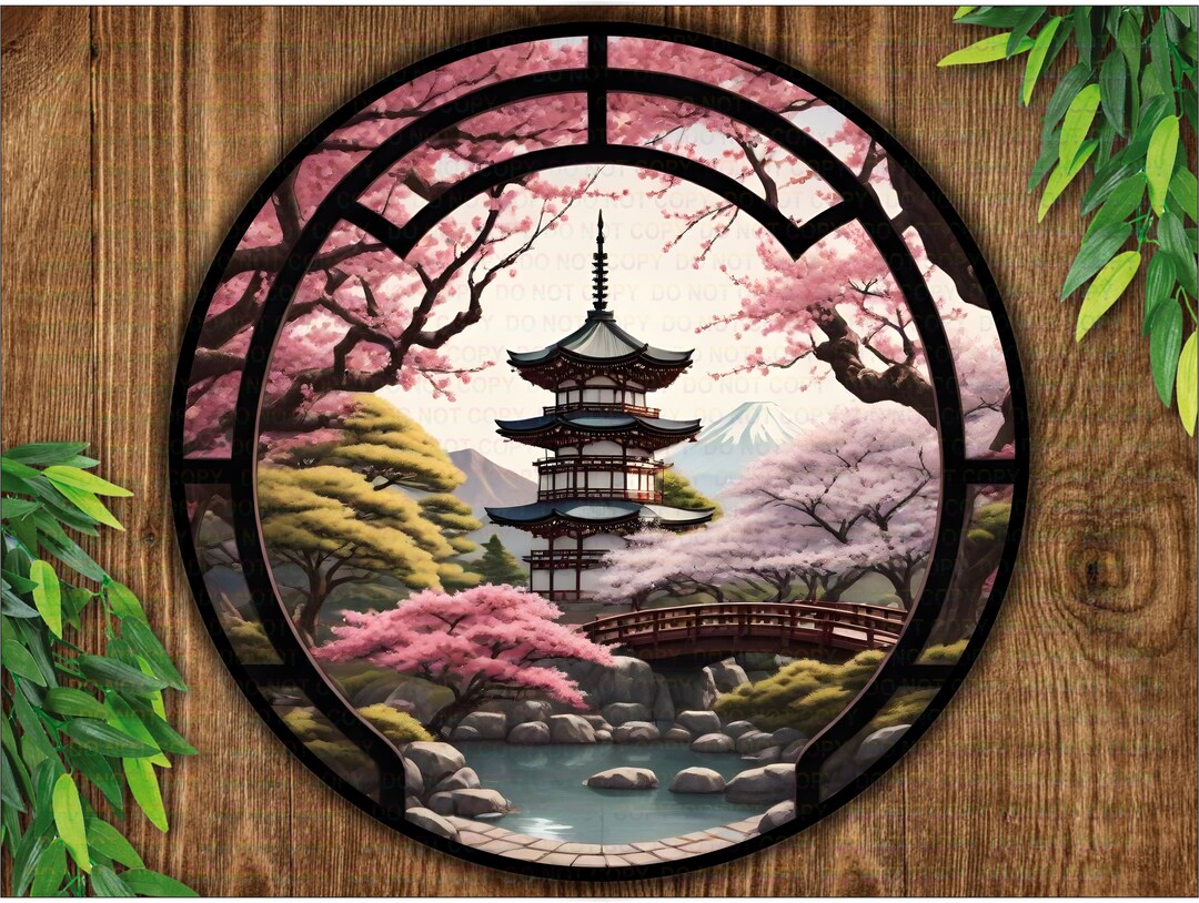 Pagoda Sign, Pagoda Wreath Sign, Japanese Sign, Pagoda Plaque, Pagoda ...