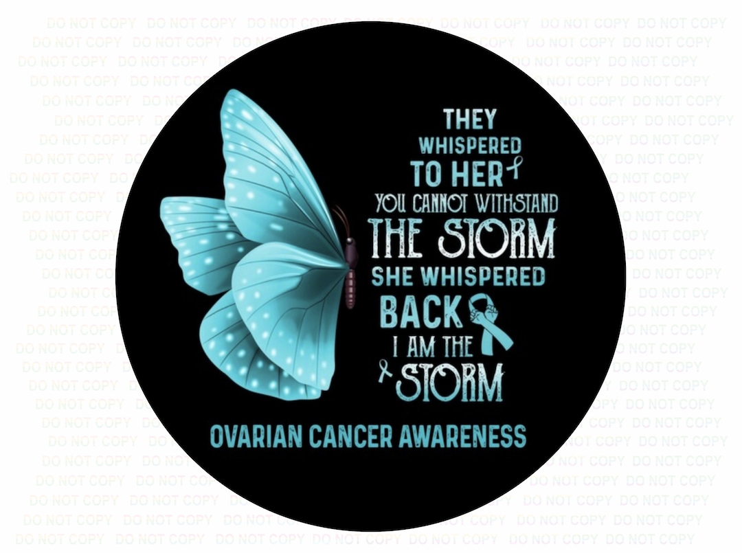 Ovarian Cancer Awareness Sign, Ovarian Cancer Wreath Sign, Ovarian ...