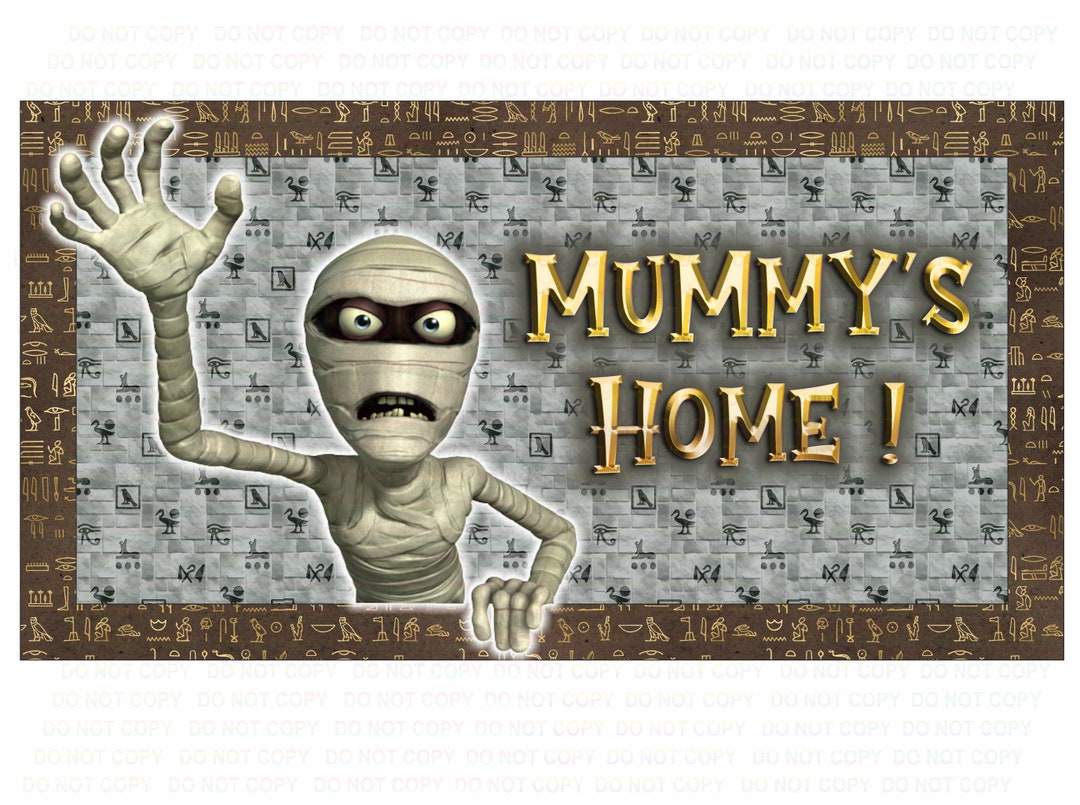 Mummy's Home Wreath Sign, Mummy Sign, Halloween Sign, Halloween Plaque ...