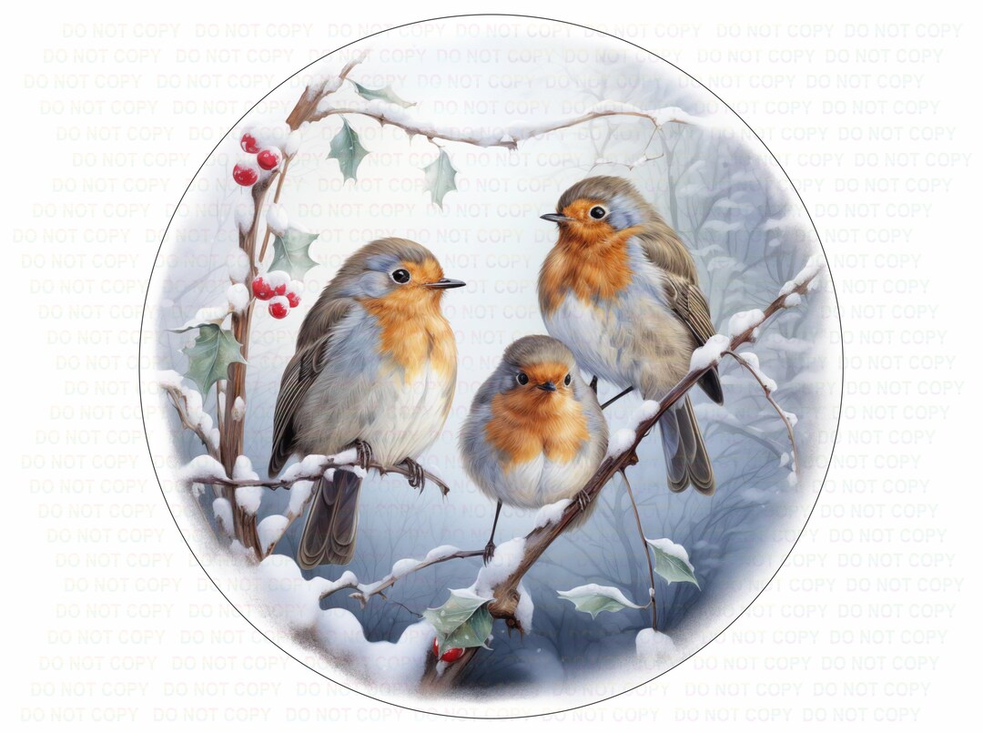 Robin Xmas Wreath Sign, Christmas Robin Sign, Robin Sign, Robin Wreath ...