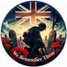 We Remember Them Remembrance Wreath Sign Poppy Day Sign Round ...