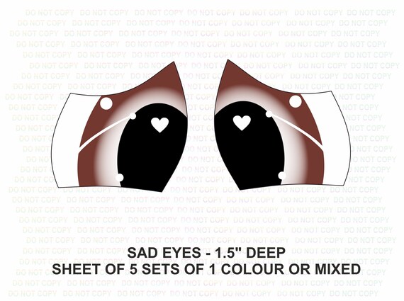Sad Shaped Eyes Attachment Resin Domed Eyes Dolls Eyes Eye - Etsy UK
