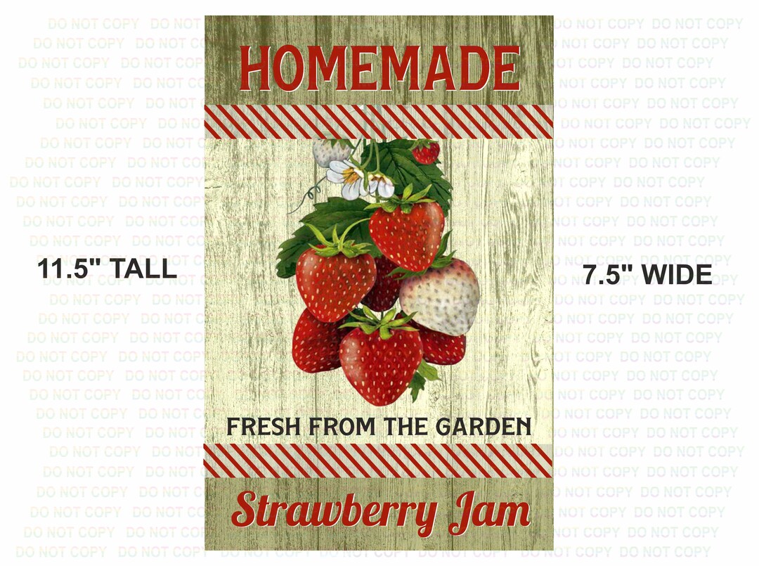 Strawberry Jam Wreath Sign, Starwberry Sign, Retro Strawberry Sign ...