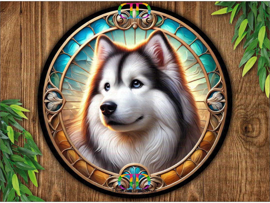 Husky Sign, Husky Dog Wreath Sign, Husky Gift, Husky Plaque, Siberian ...