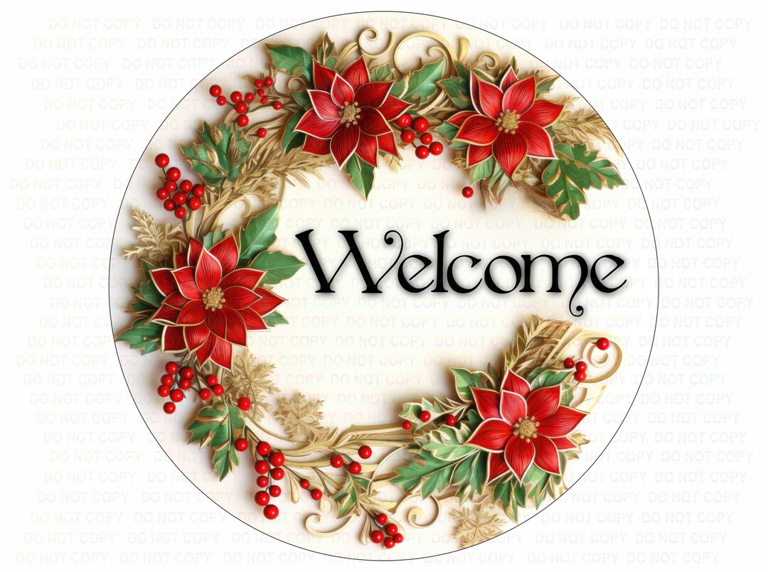 Christmas Welcome Wreath Sign, Merry Xmas Wreath Sign, Merry Xmas ...