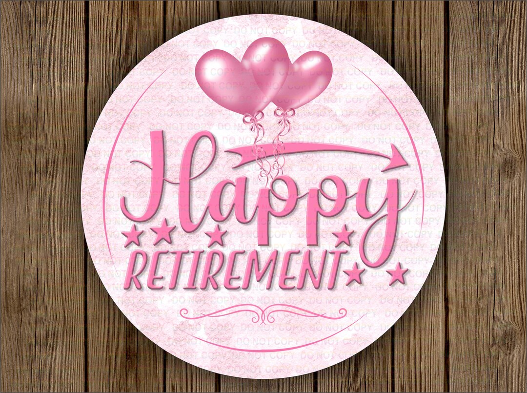 Happy Retirement Sign, Retirement Wreath Sign, Retirement Plaque ...