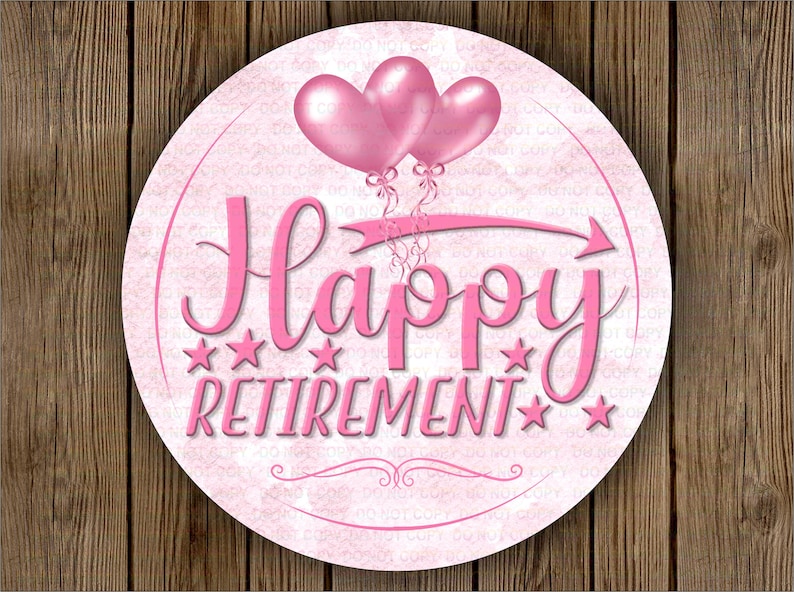Happy Retirement Sign, Retirement Wreath Sign, Retirement Plaque ...