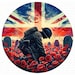 We Remember Them Remembrance Wreath Sign Poppy Day Sign Round ...