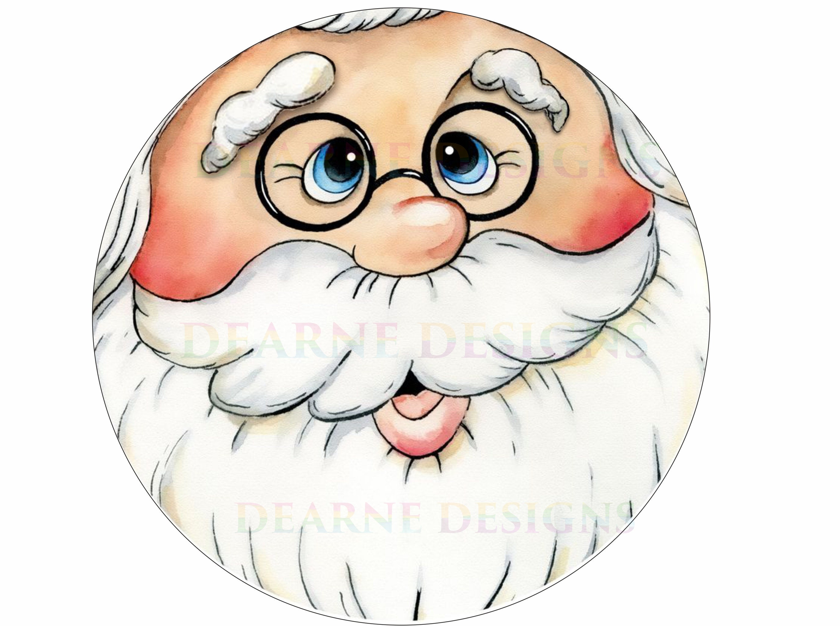 Santa Face Wreath Sign, Father Xmas Wreath Sign, Father Christmas Face ...