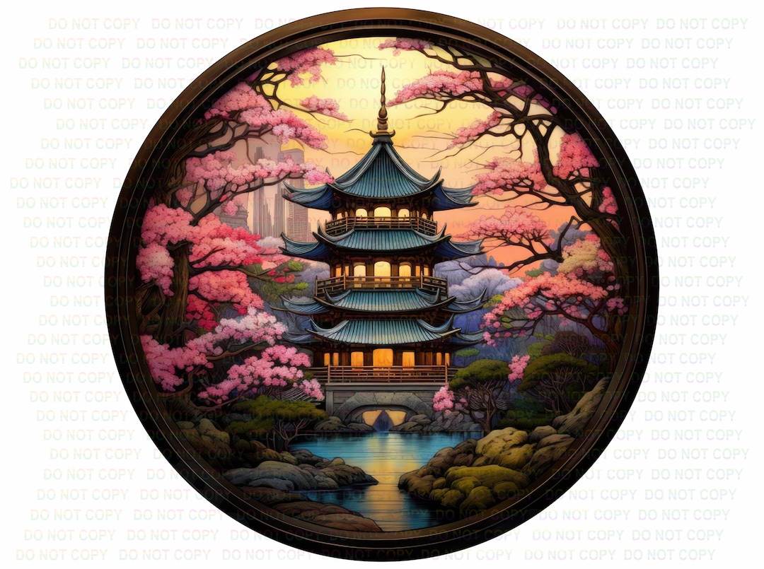 Pagoda Sign, Pagoda Wreath Sign, Wreath Sign Uk, Japanese Sign, Pagoda ...