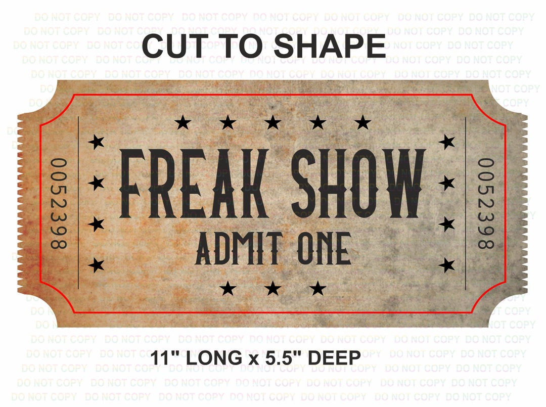 Freak Show Ticket, Halloween Wreath Sign, Freak Sign, Halloween Sign ...
