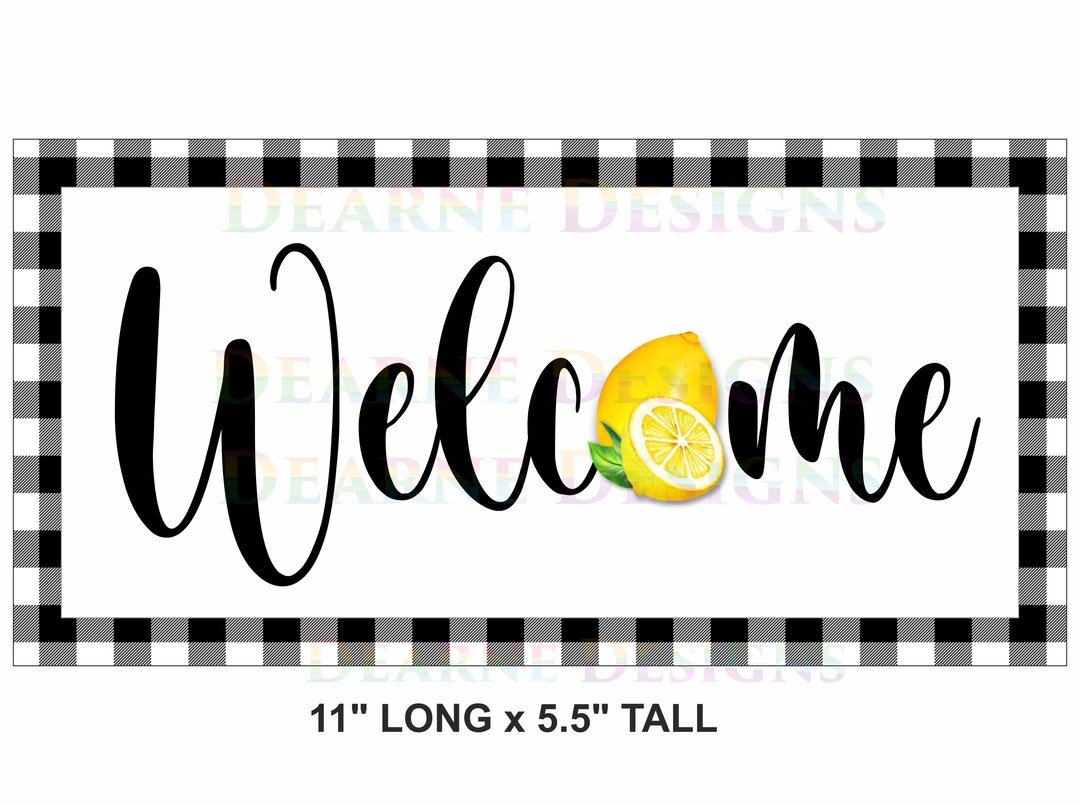 Welcome Wreath Sign, Lemon Wreath Sign UK, Wreath Sign Uk, Lemon ...