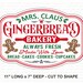 Gingerbread Bakery Sign, Gingerbread Wreath Sign, Christmas Bakery Sign ...