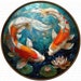 Koi Sign, Koi Wreath Sign, Koi Pond Sign, Japanese Garden Sign, Koi ...