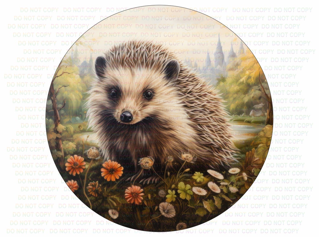 Hedgehog Sign, Hedgehog Wreath Sign, Hedgehog Sanctuary Sign, Wreath ...