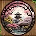 Pagoda Sign, Pagoda Wreath Sign, Japanese Sign, Pagoda Plaque, Pagoda ...