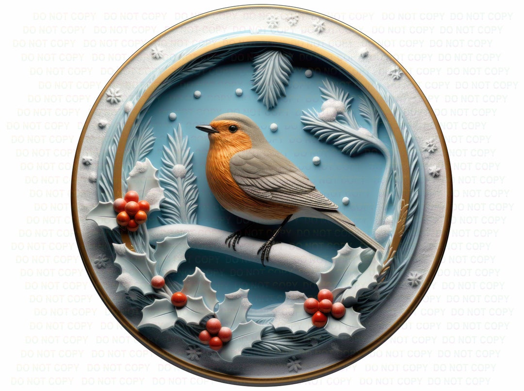 Robin Xmas Wreath Sign, Christmas Robin Sign, Robin Sign, Robin Wreath ...