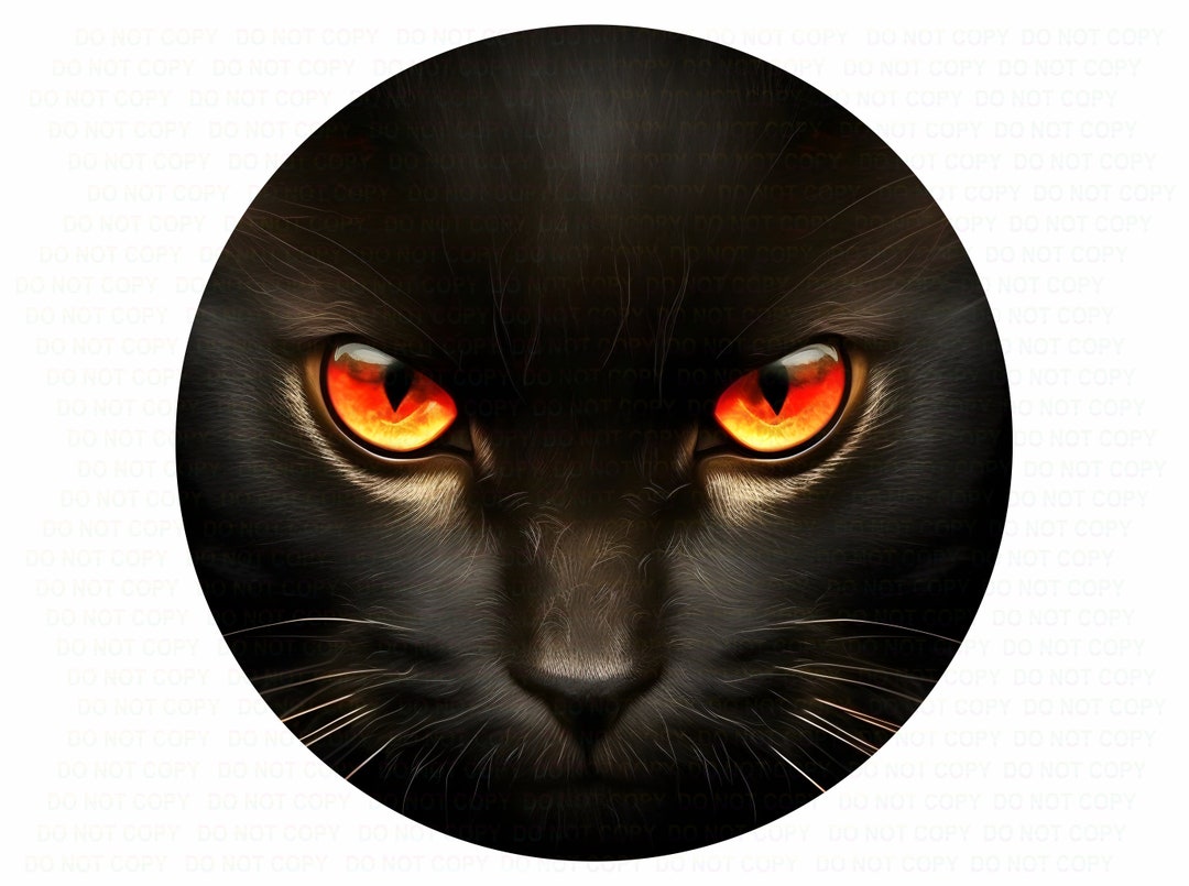 Black Cat Face Wreath Sign, Cat Face Sign - Etsy