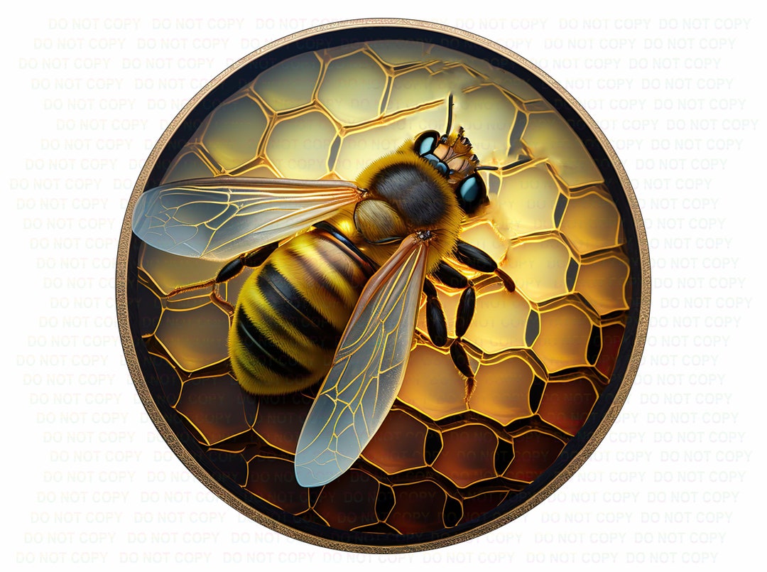 Bee Wreath Sign, Faux Stained Glass Bee Wreath Sign, Bee Theme Sign ...