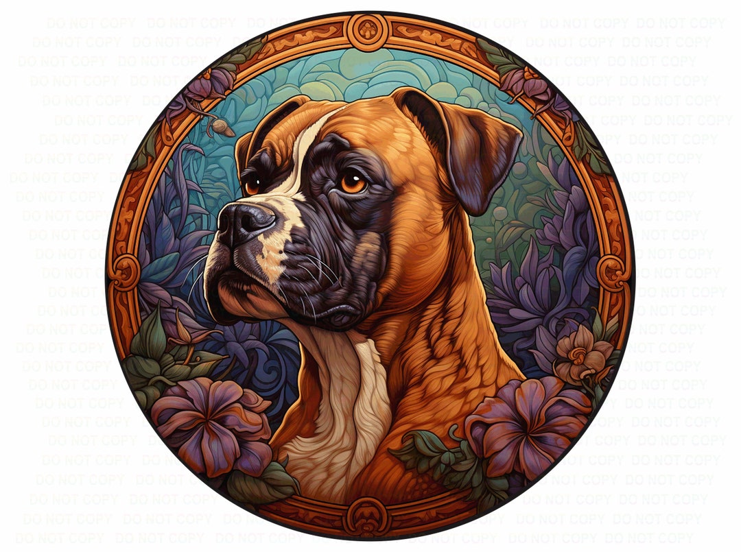 Boxer Dog Sign, Boxer Dog Round Sign, Boxer Dog Wreath Sign, Boxer Dog ...
