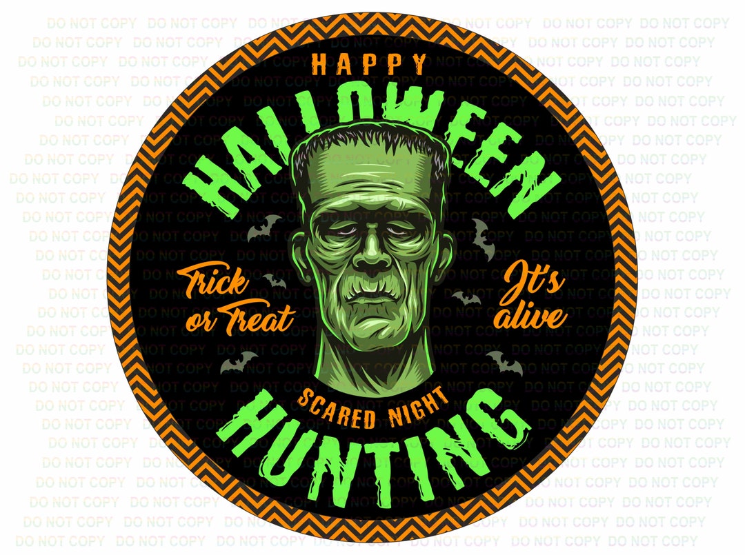 Happy Halloween Wreath Sign, Frankenstein Sign, Frankenstein Wreath ...