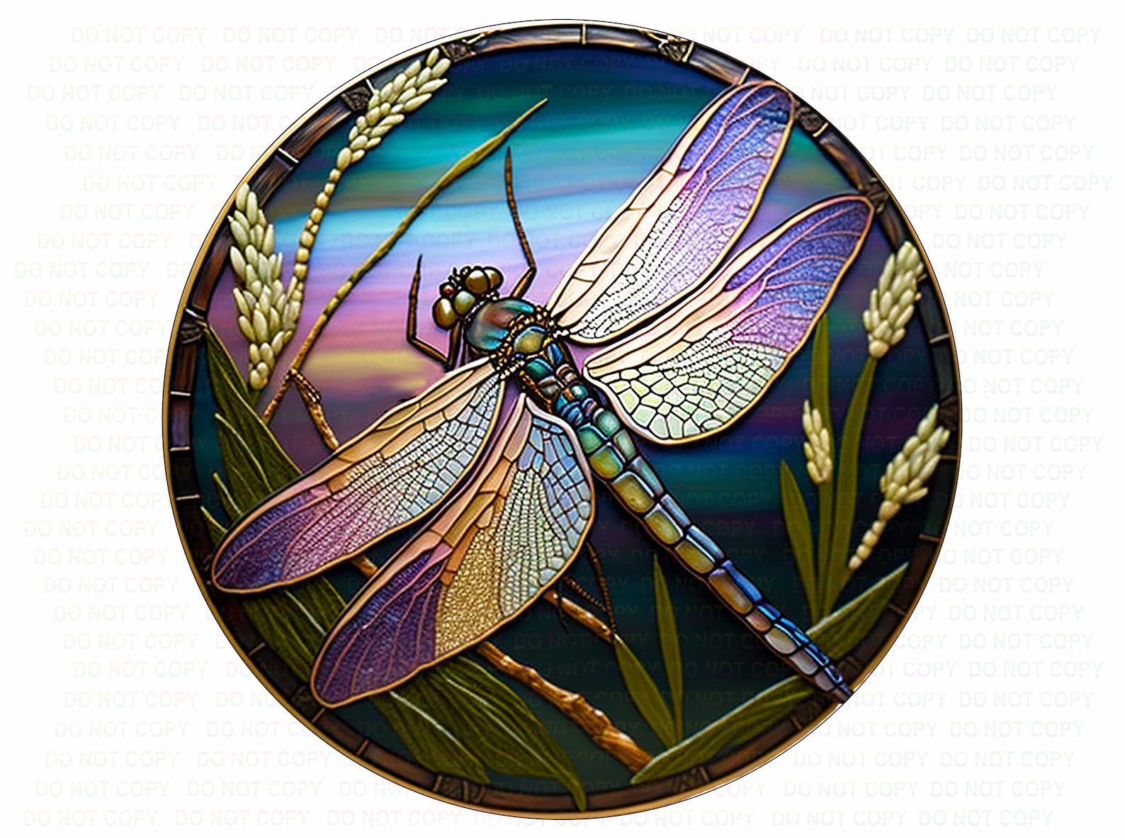 Dragonfly Sign, Dragonfly Wreath Sign, Stained Glass Dragonfly, Faux ...