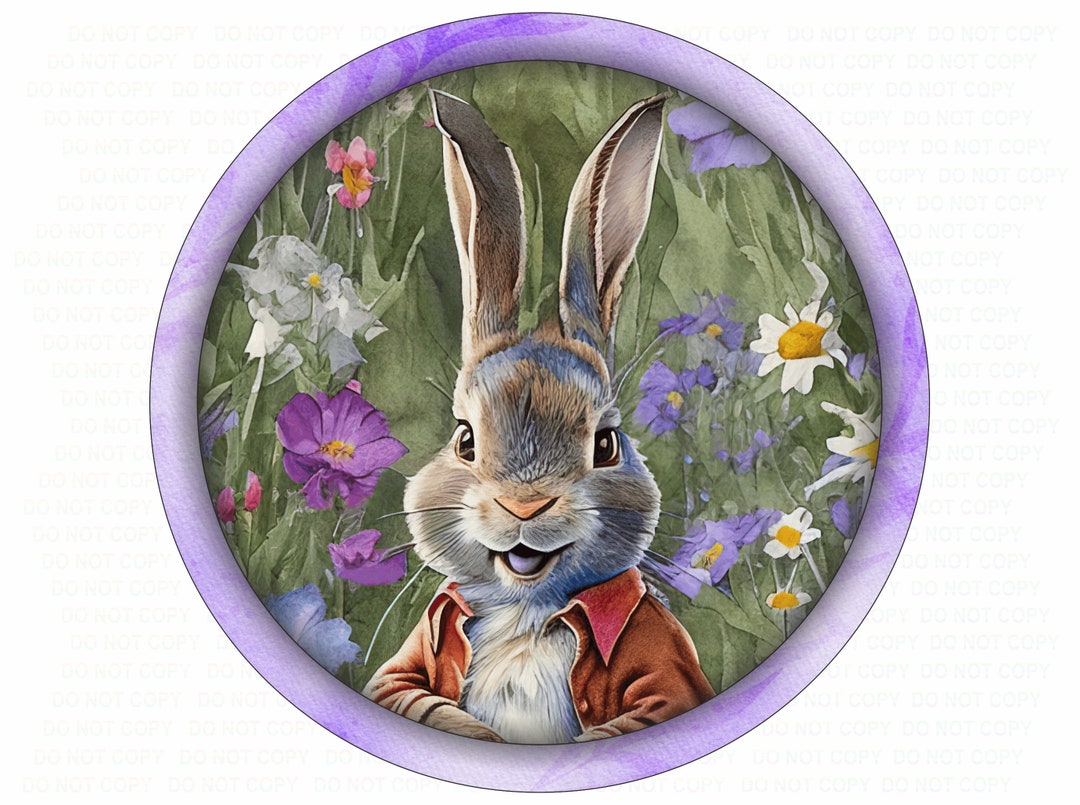 Peter Rabbit, Easter Wreath Sign, Peter Rabbit Sign, Peter Cottontail ...