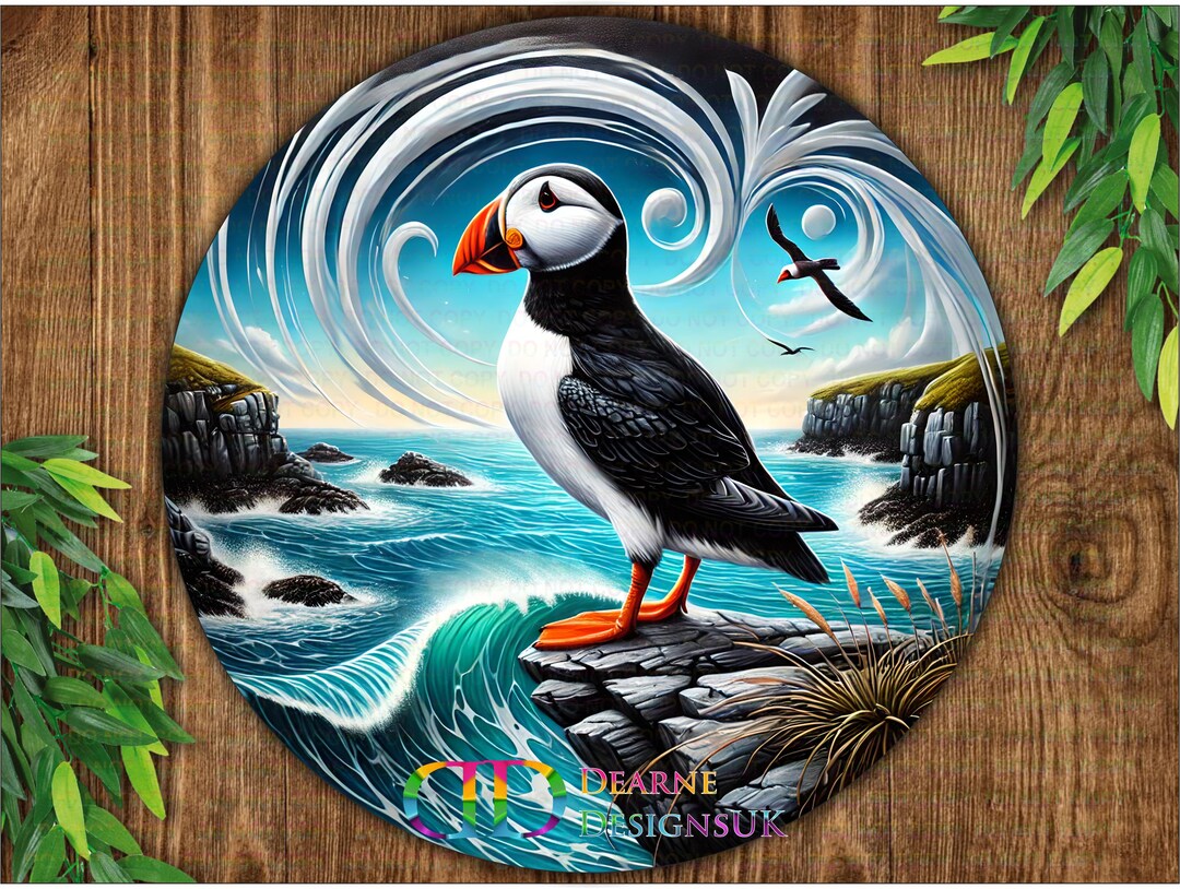 Puffin Sign, Puffin Plaque, Puffin Gift, Garden Wall Art, Garden ...