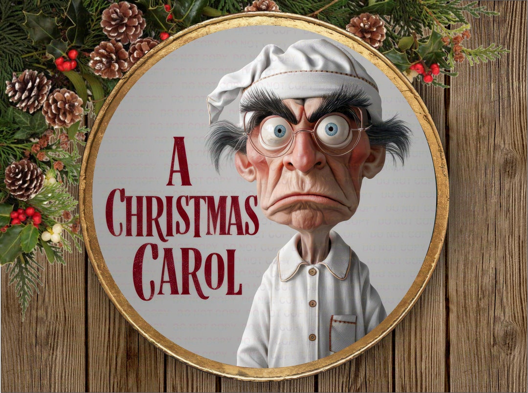 Scrooge Sign, Christmas Carol, Scrooge Wreath, Ebeneezer Scrooge ...