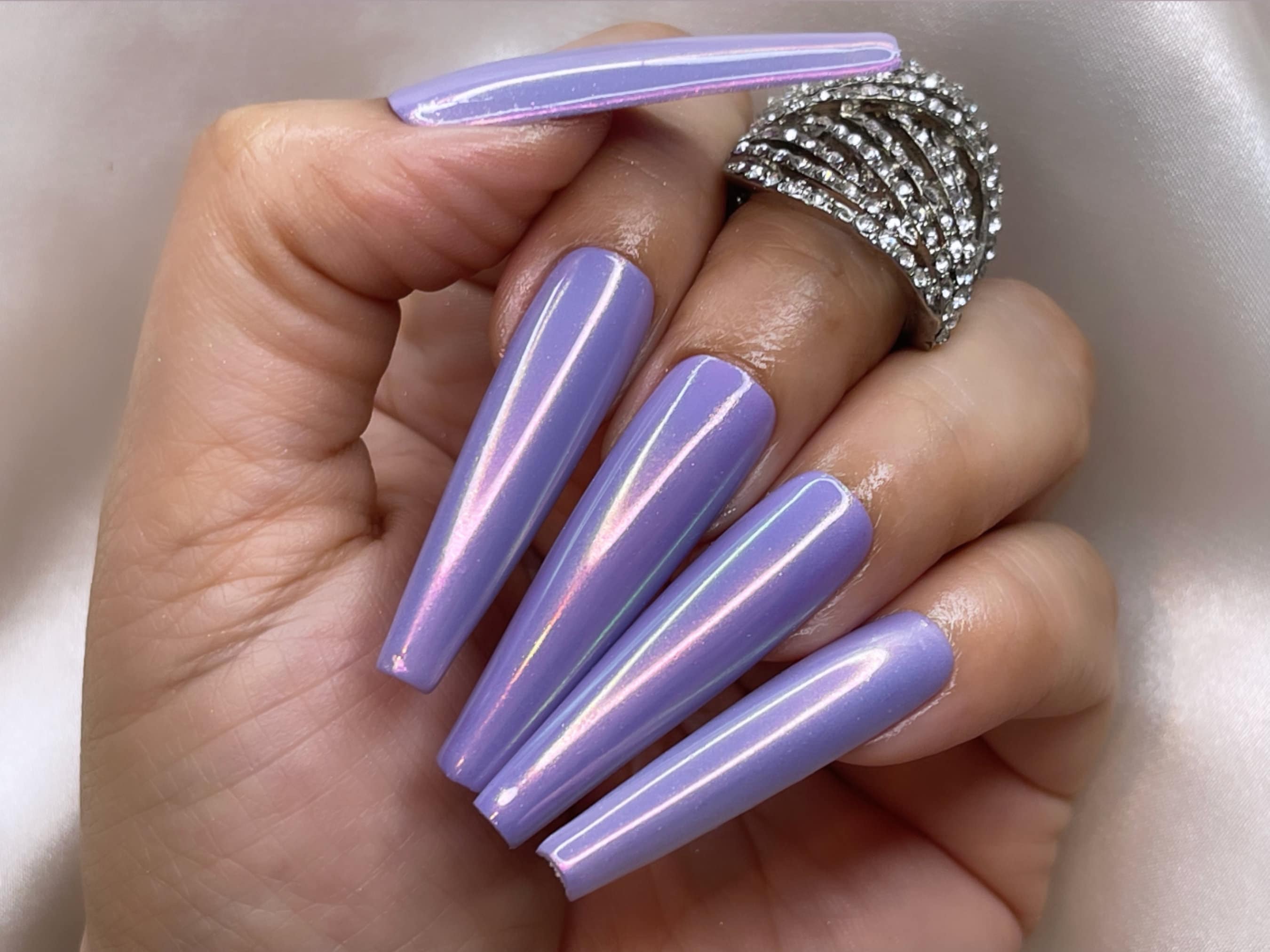Light Purple Prom Nails