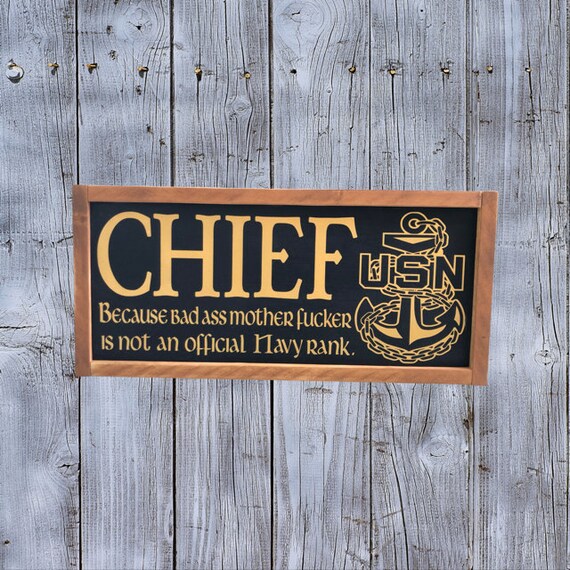 Bad Ass Navy Chief Navy Sign | Etsy