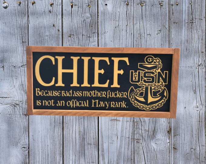 Bad Ass Navy Chief Navy Sign - Etsy