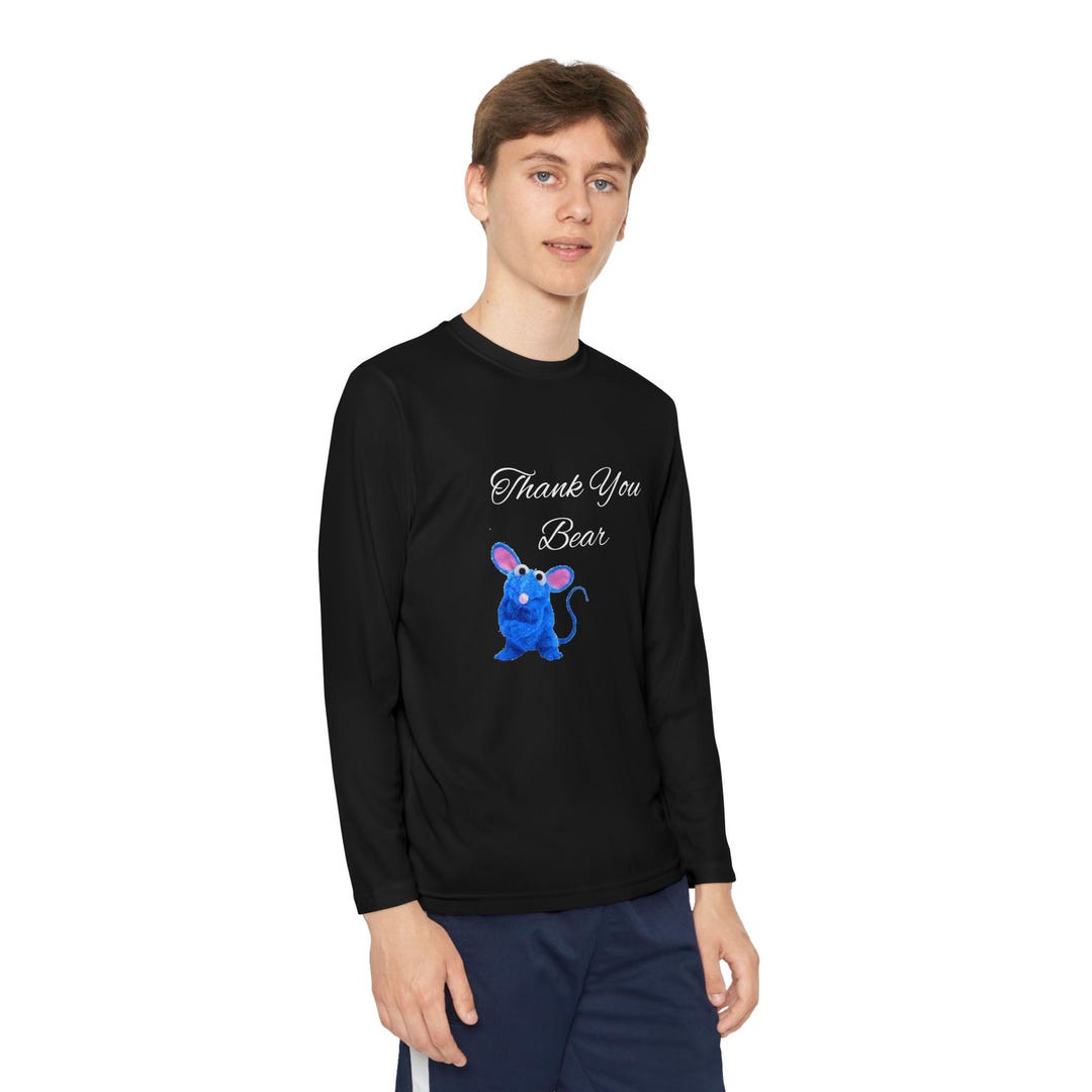 Tutter the Mouse Thank You Bear Long Sleeve Youth Shirt - Etsy