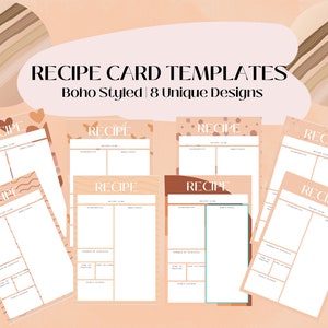Recipe Card Template Printable Recipe Card Recipe Template Editable ...