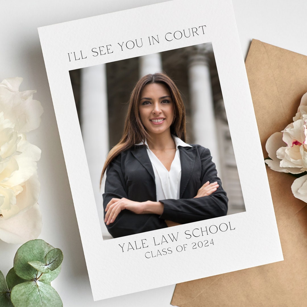 See You in Court Law School Graduation Announcement Minimalist Law ...