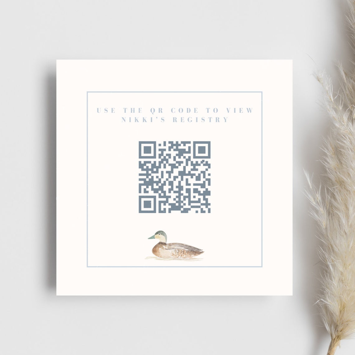 Duck Baby Shower Invitation Template Baby Registry Card Canva Template ...