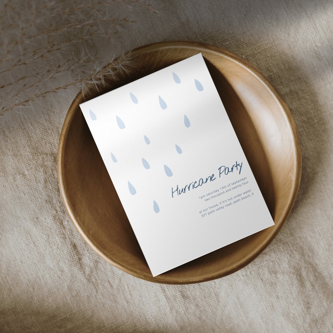 Editable Invitation Template Hurricane Party Hurricane Season Florida ...