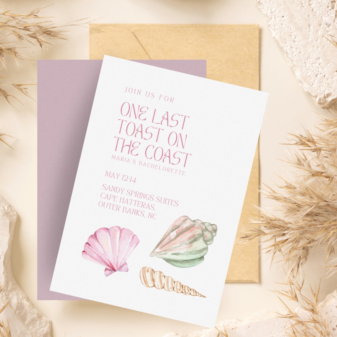 Last Toast on the Coast Bachelorette Invitation and Itinerary Editable ...
