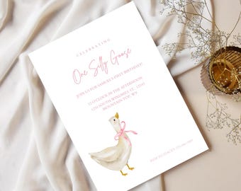 Silly Goose Birthday Party Invitation, Custom Birthday Invitation ...