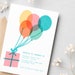 Balloon Birthday Invitation Gender Neutral Kid's Birthday Invitation ...