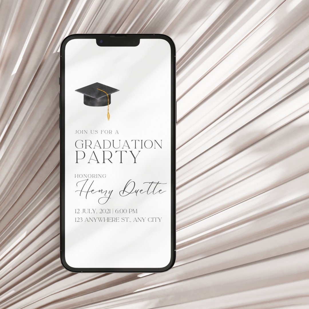 Editable Graduation Party Invitation Template Digital Graduation ...