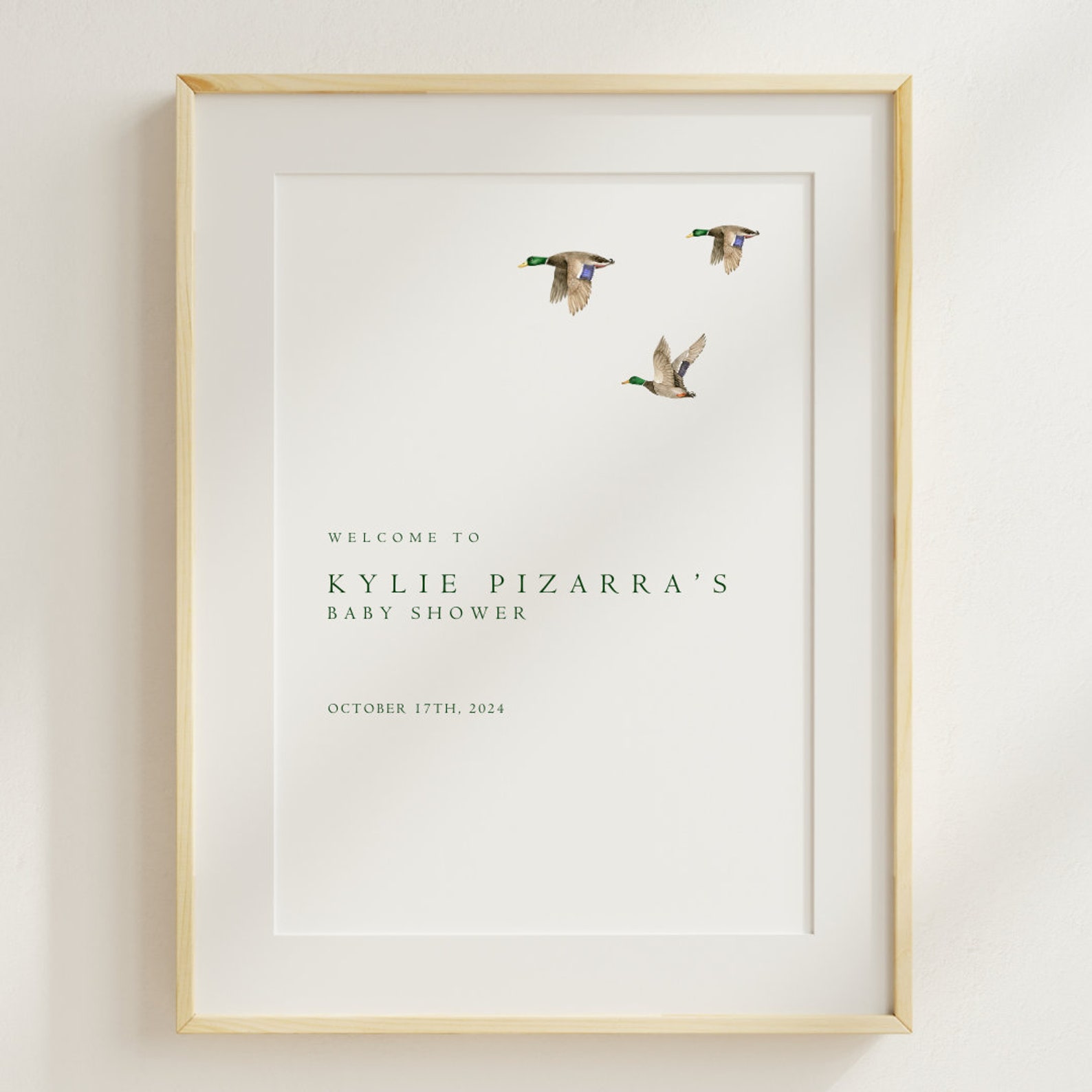 Duck Baby Shower Welcome Sign Baby Boy Shower Hunting Baby Shower Sign ...