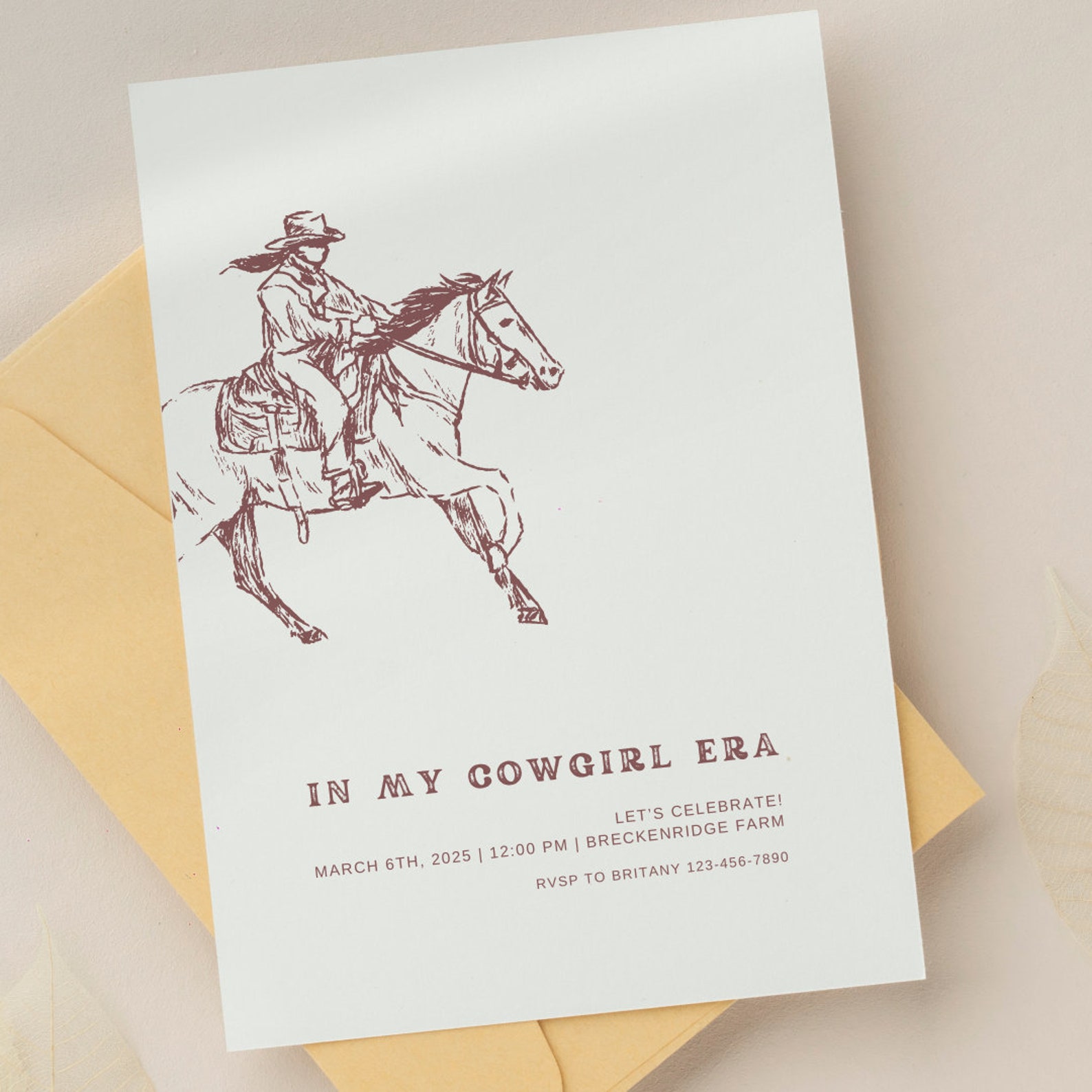 In My Cowgirl Era Birthday Invitation Western Birthday Invite Rodeo ...