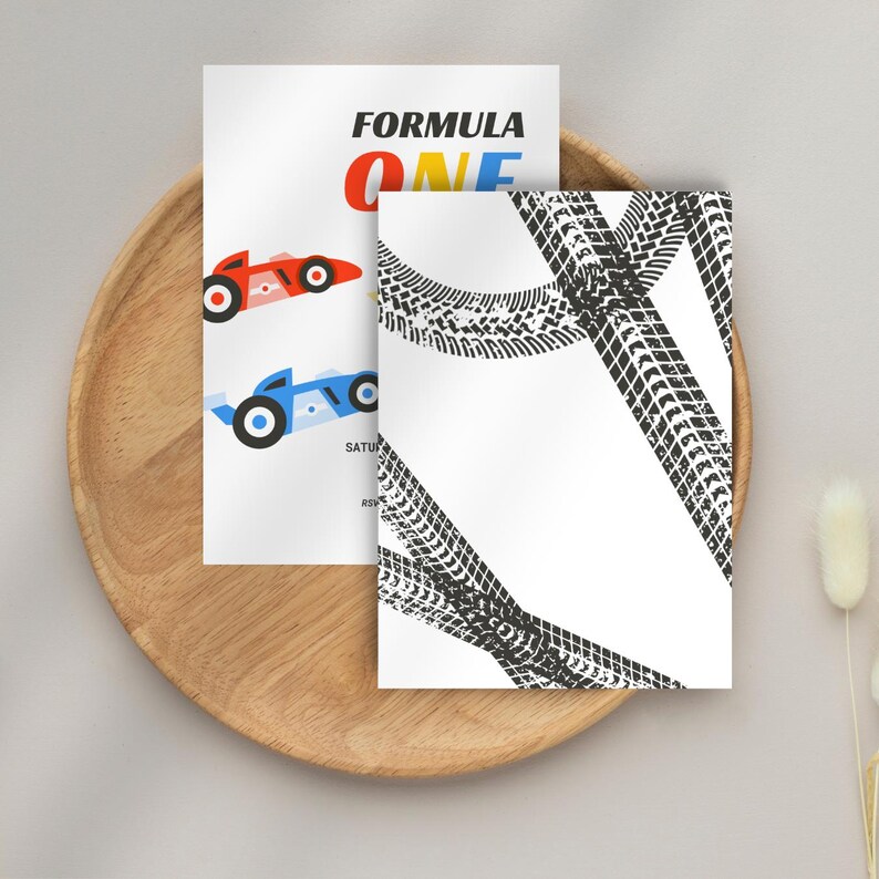 Formula One First Birthday Invitation Download Racecar Birthday ...