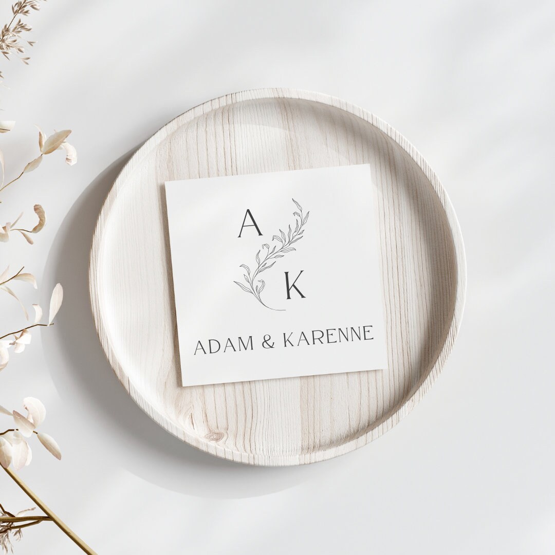 Editable Wedding Logo Personalized Wedding Logo Template Modern ...