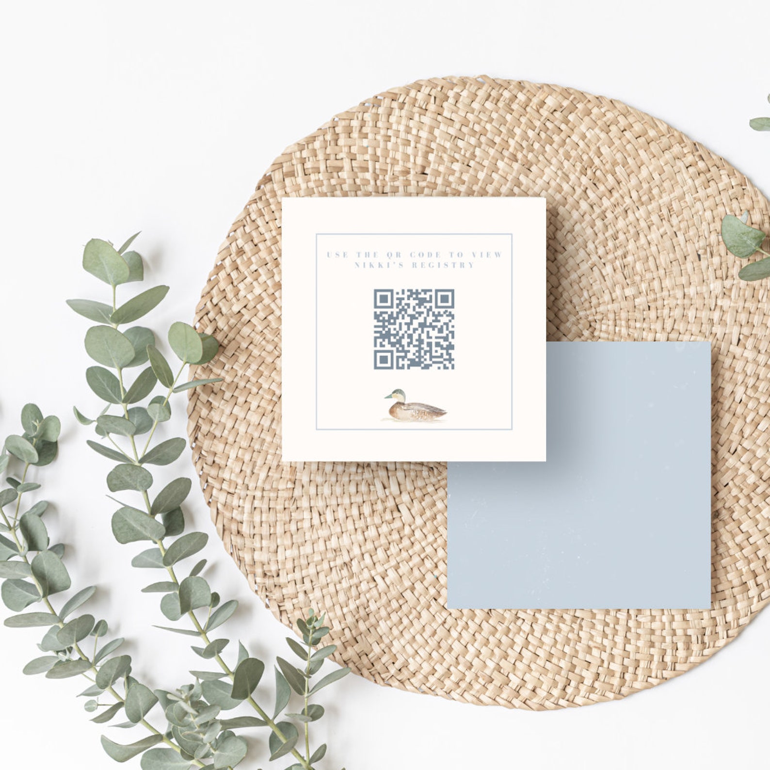 Duck Baby Shower Invitation Template Baby Registry Card Canva Template ...