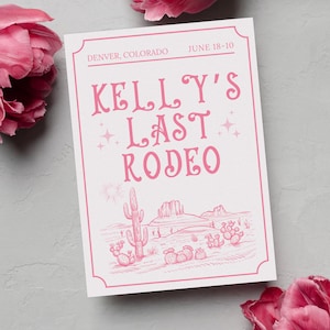 Editable Last Rodeo Bachelorette Invitation Template Wild West ...